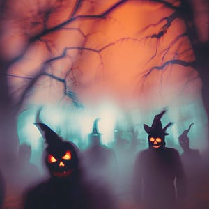 4 Haunted Shadows Halloween Digital Art Bundle, JPEG - Etsy