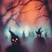 4 Haunted Shadows Halloween Digital Art Bundle, JPEG - Etsy