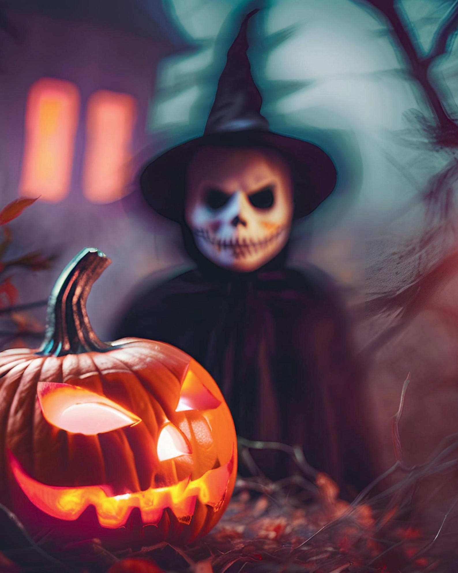 4 Haunted Shadows Halloween Digital Art Bundle, JPEG - Etsy