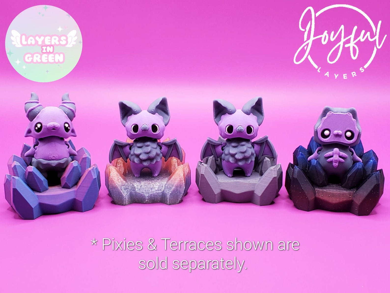 3D Printed Mini Crystal Terrace Stands - for Mini Pixies. - Etsy