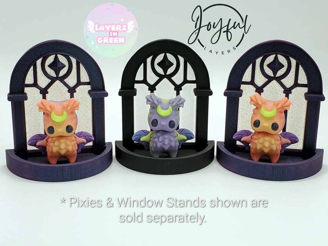 Mini North Star Window Stands 3D Printed, for Pixies or Fidget Friends ...
