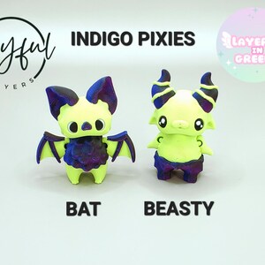 3D Printed Mini Spooky Pixies - Articulated Fidget Friends, Decor. - Etsy