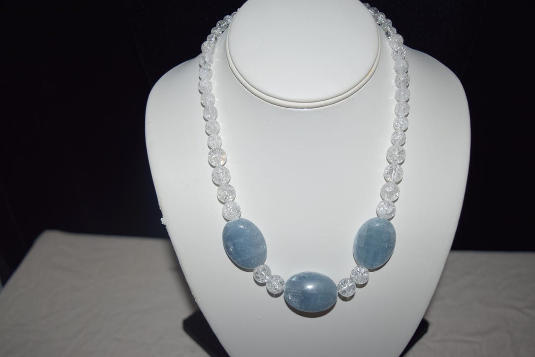 Quartz and Celestine Necklace - Etsy