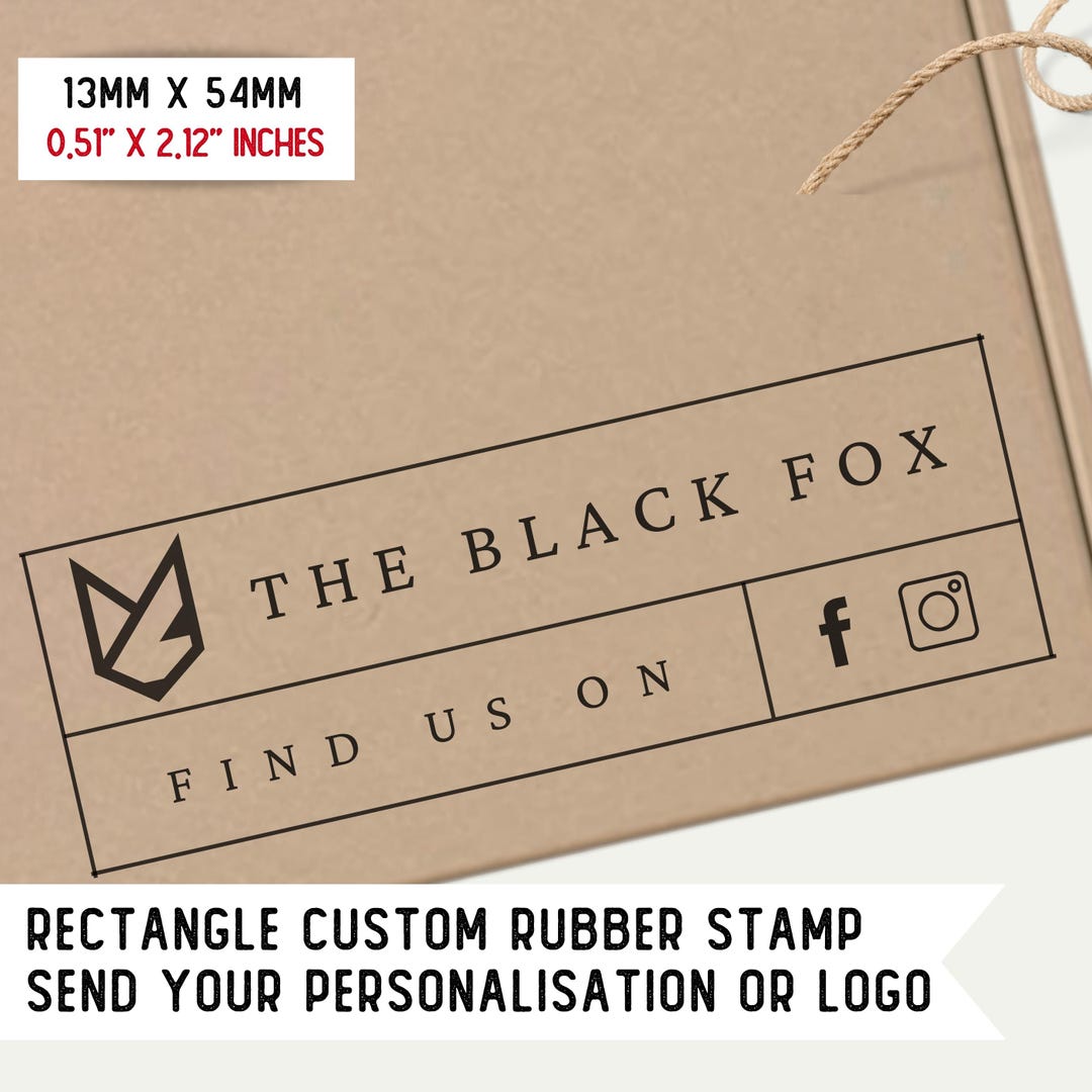 Custom Shop Small Rubber Stamp | Personalised Stamp Design | Packaging ...