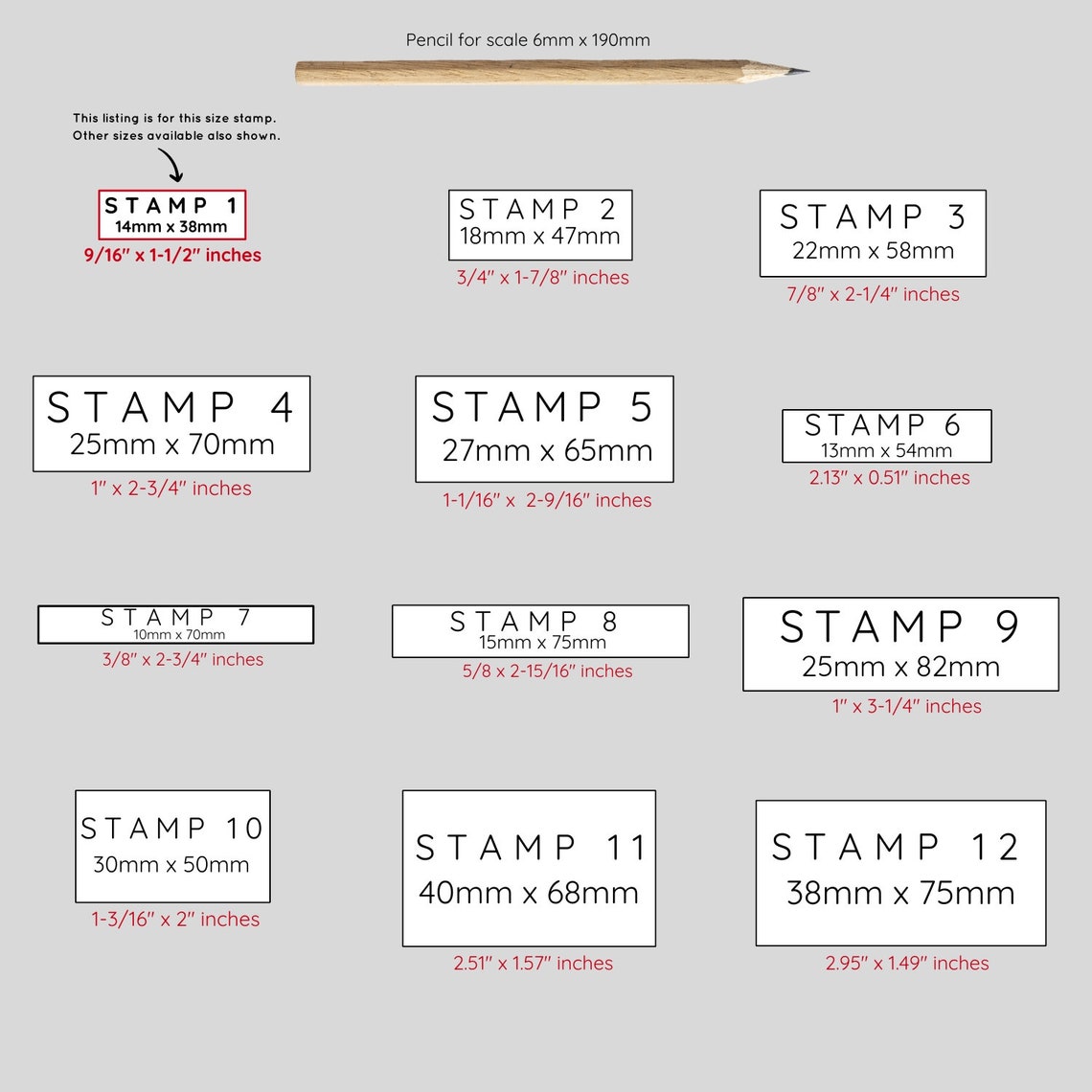 Custom Shop Small Rubber Stamp | Personalised Stamp Design | Packaging ...