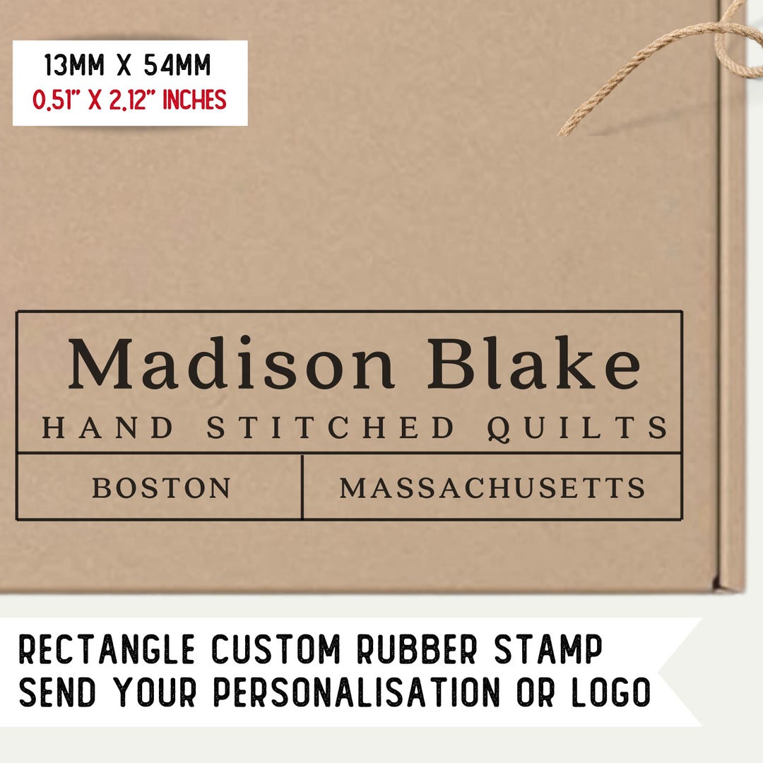 Custom Shop Small Rubber Stamp | Personalised Stamp Design | Packaging ...