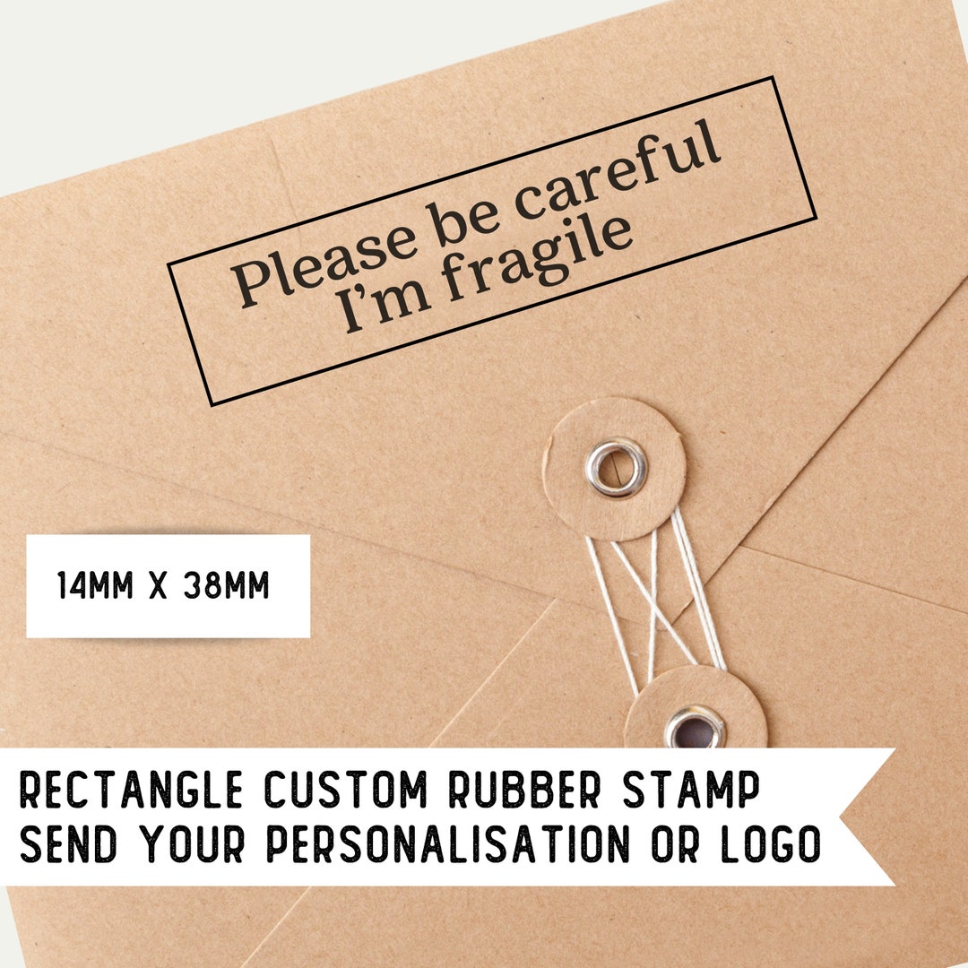 Custom Shop Small Rubber Stamp | Personalised Design | Packaging ...