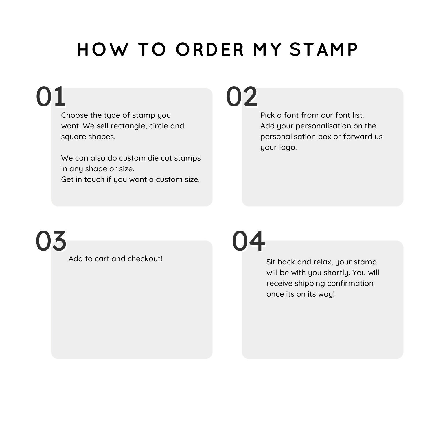 Custom Shop Small Rubber Stamp Personalised Design Packaging Small ...