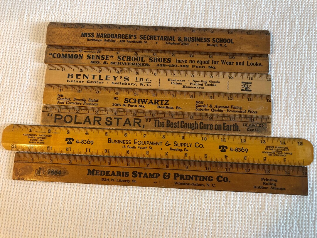 Vintage Advertising Wood Rulers 12” , 15” - Etsy