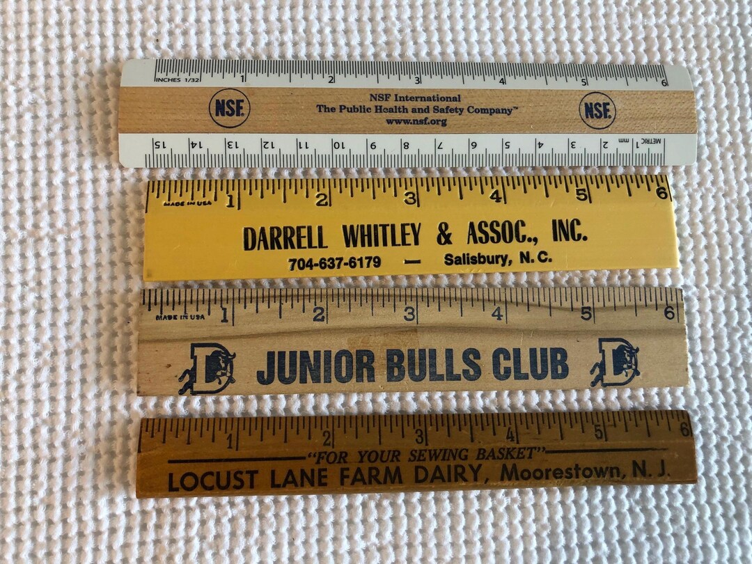 Vintage Wood 6 Inch Rulers Advertising Rulers - Etsy