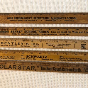 Vintage Advertising Wood Rulers 12 , 15 - Etsy