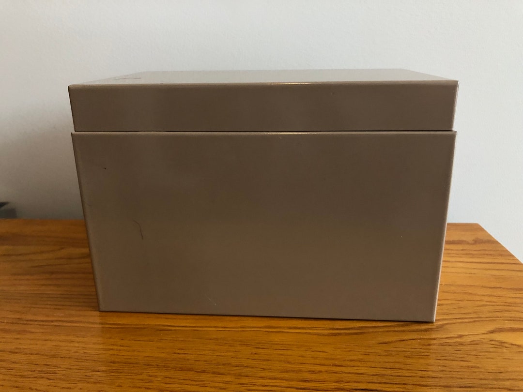 Vintage Metal File Box, Metal Card Box, Trinket Box, Industrial Box ...