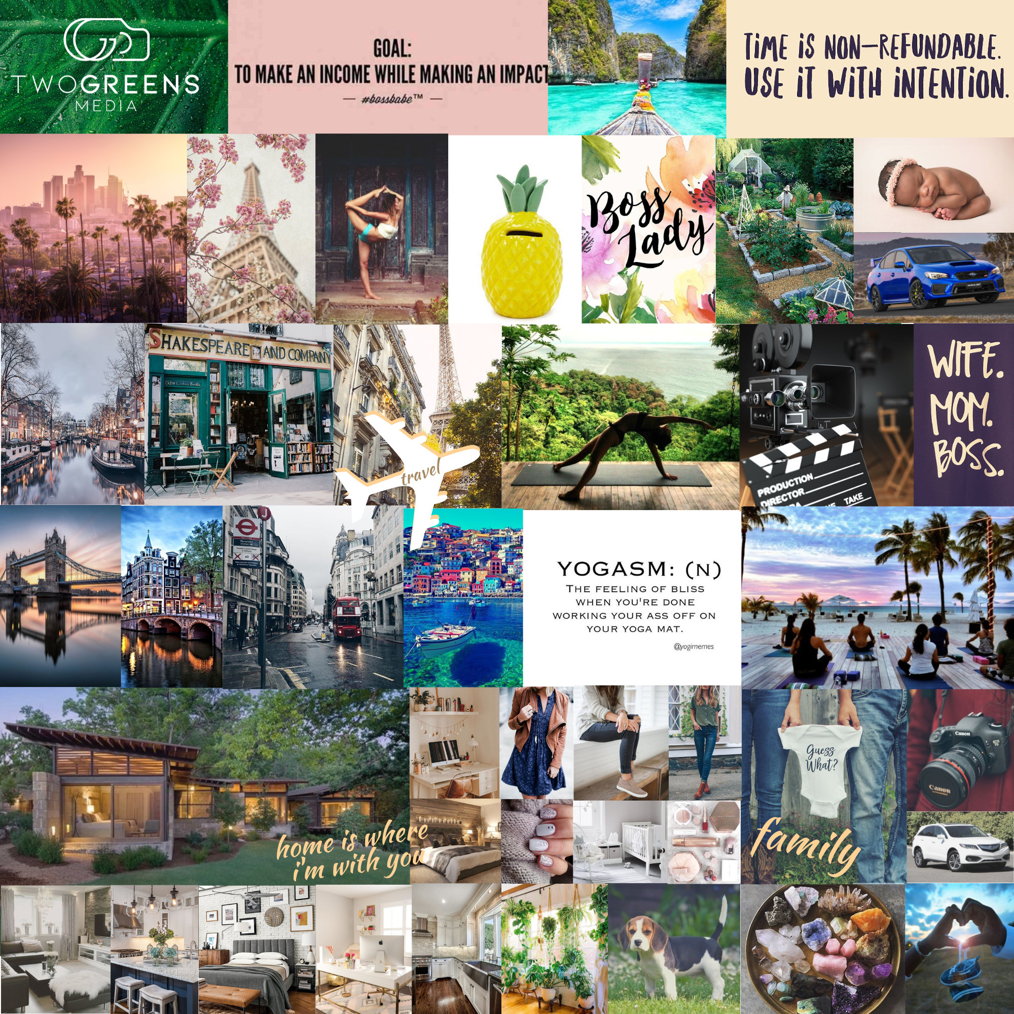 Custom Vision Board: Printable Vision Board With Custom Images for Your ...