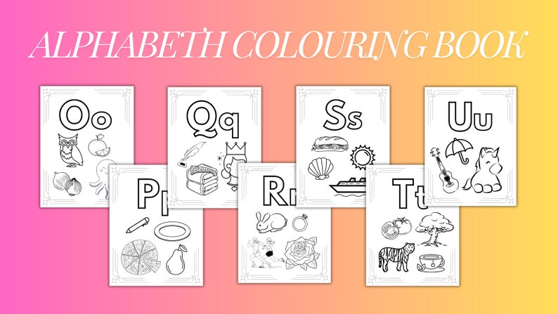 Printable Kids' ABC Coloring Adventure Digital Book Fun and Educational ...