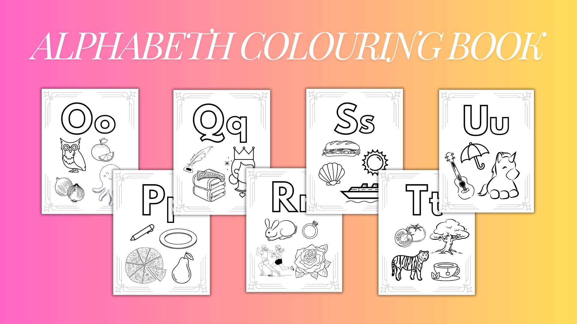 Printable Kids' ABC Coloring Adventure Digital Book Fun and Educational ...