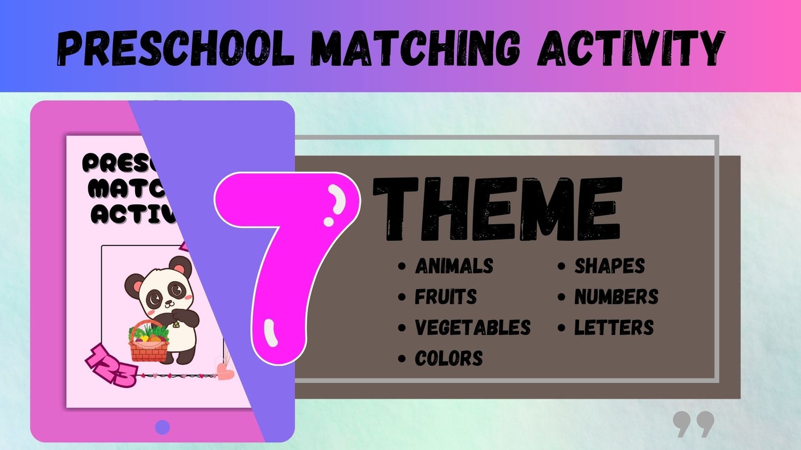 Printable Preschool Matching Activity Fun and Educational Learning ...
