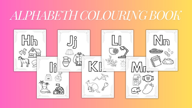 Printable Kids' ABC Coloring Adventure Digital Book Fun and Educational ...