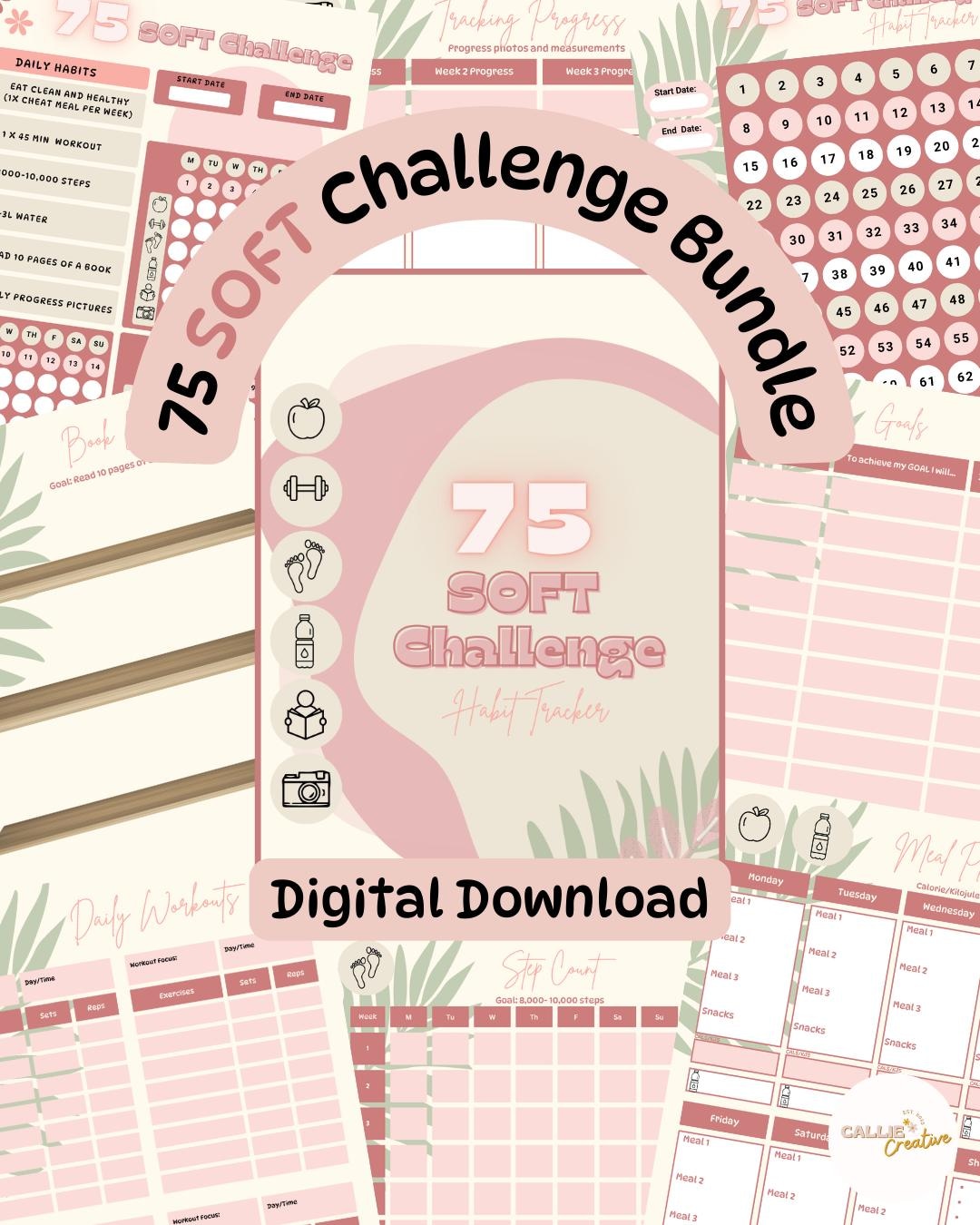 75 SOFT Challenge Bundle | Digital Download | Track Your Daily Habits ...