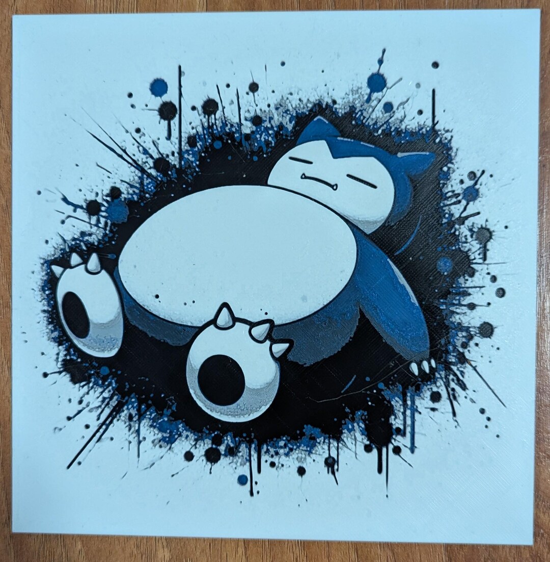 Snorlax - Pokemon Poster - Wall and Desk Art - 3D Print - Anime ...