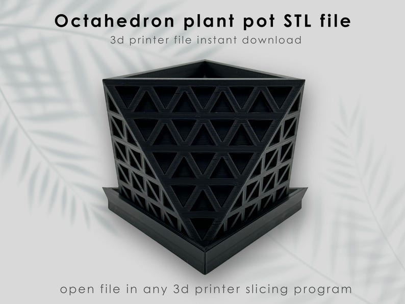 Octahedron Plant Pot STL File 3d Printing Instant Download DIY - Etsy