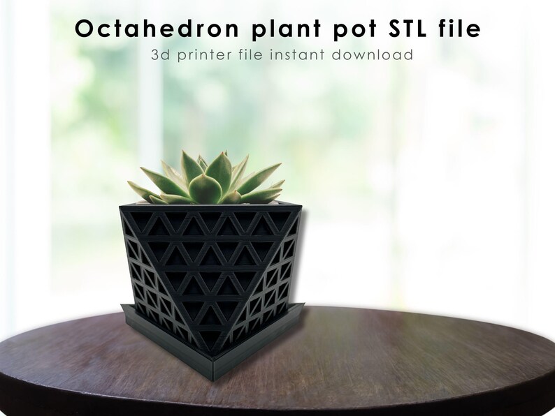 Octahedron Plant Pot STL File 3d Printing Instant Download DIY - Etsy