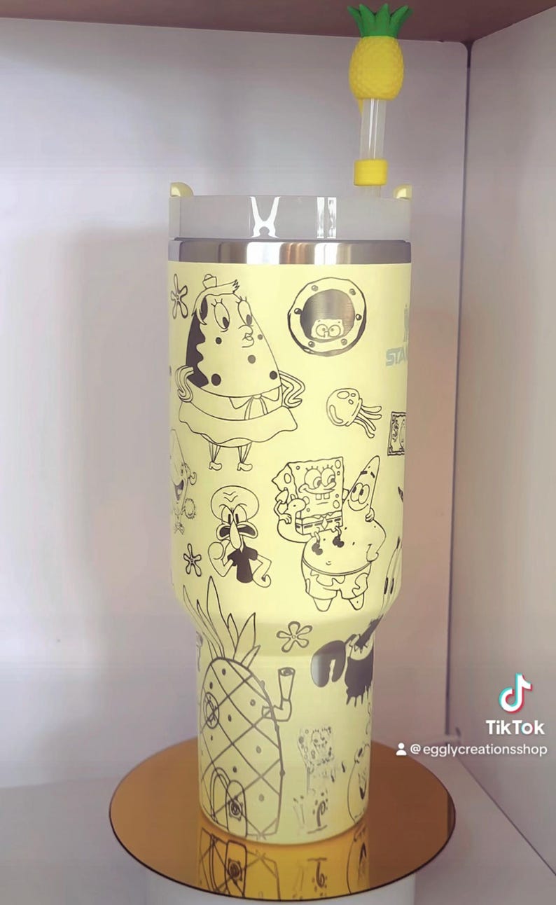 Spongebob Tumbler Wrap Engraving, 20-40 Ounce Size Tumblers, Digital ...