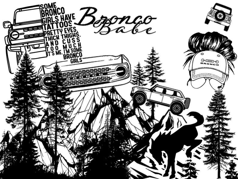 Bronco Babe Tumbler Wrap, Engraving PNG Digital File ONLY, 20-40 Ounces ...