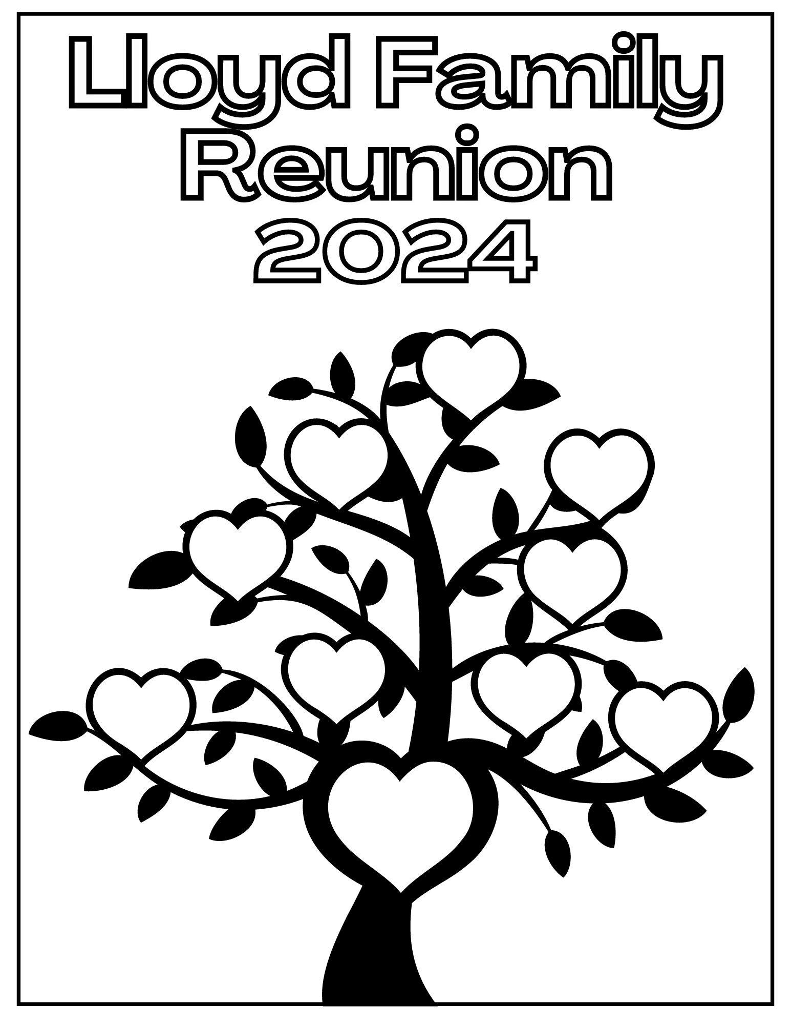 PRINTABLE Family Reunion Coloring Placemat, Digital File, Printable ...