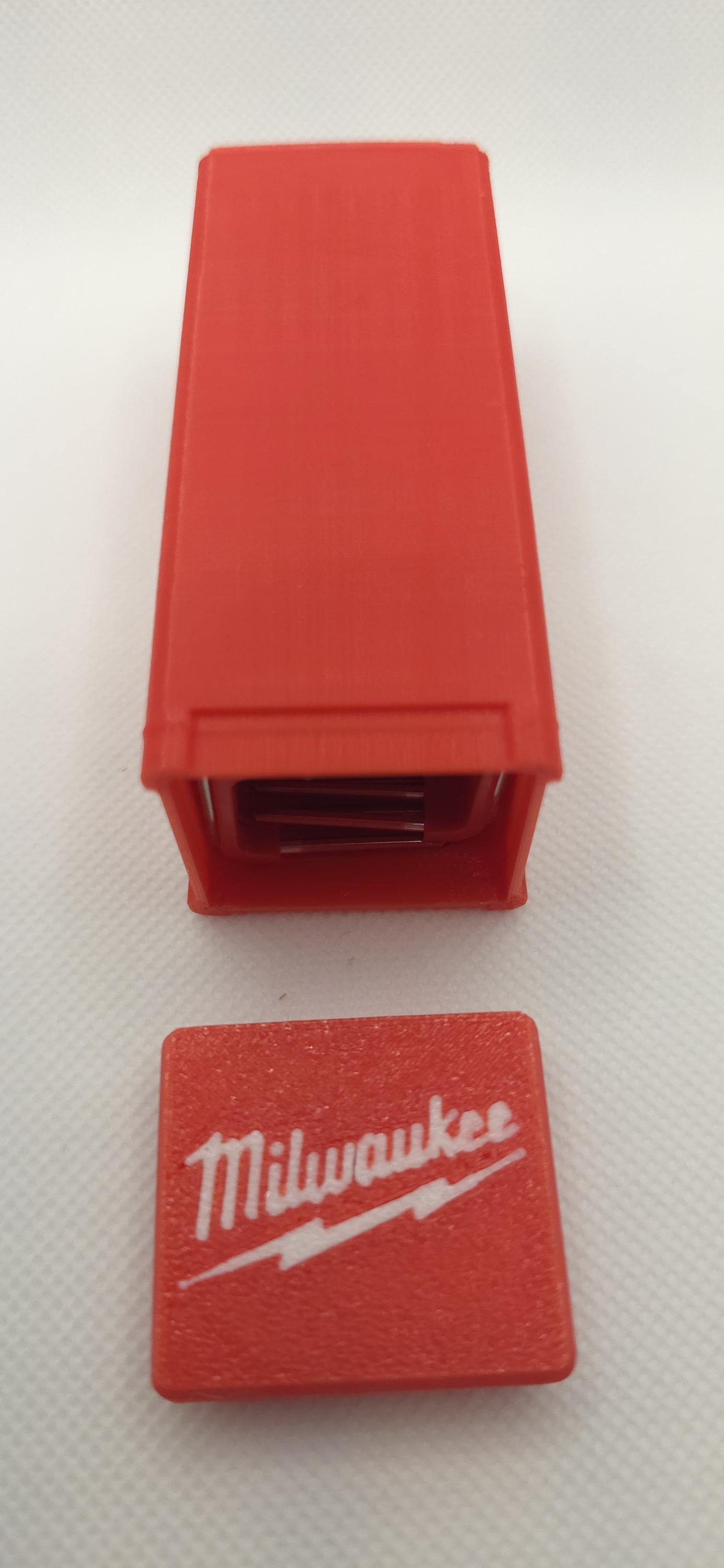 3D Printed Milwaukee Staple Holder Box | Compact Organizer for Milwaukee Staples | Durable Red ...
