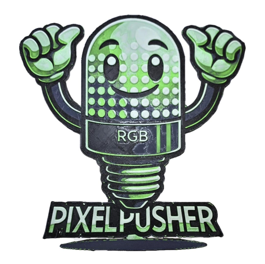 Pixel Pusher Cartoon Character Digital STL and 3MF File – 3D Printable ...