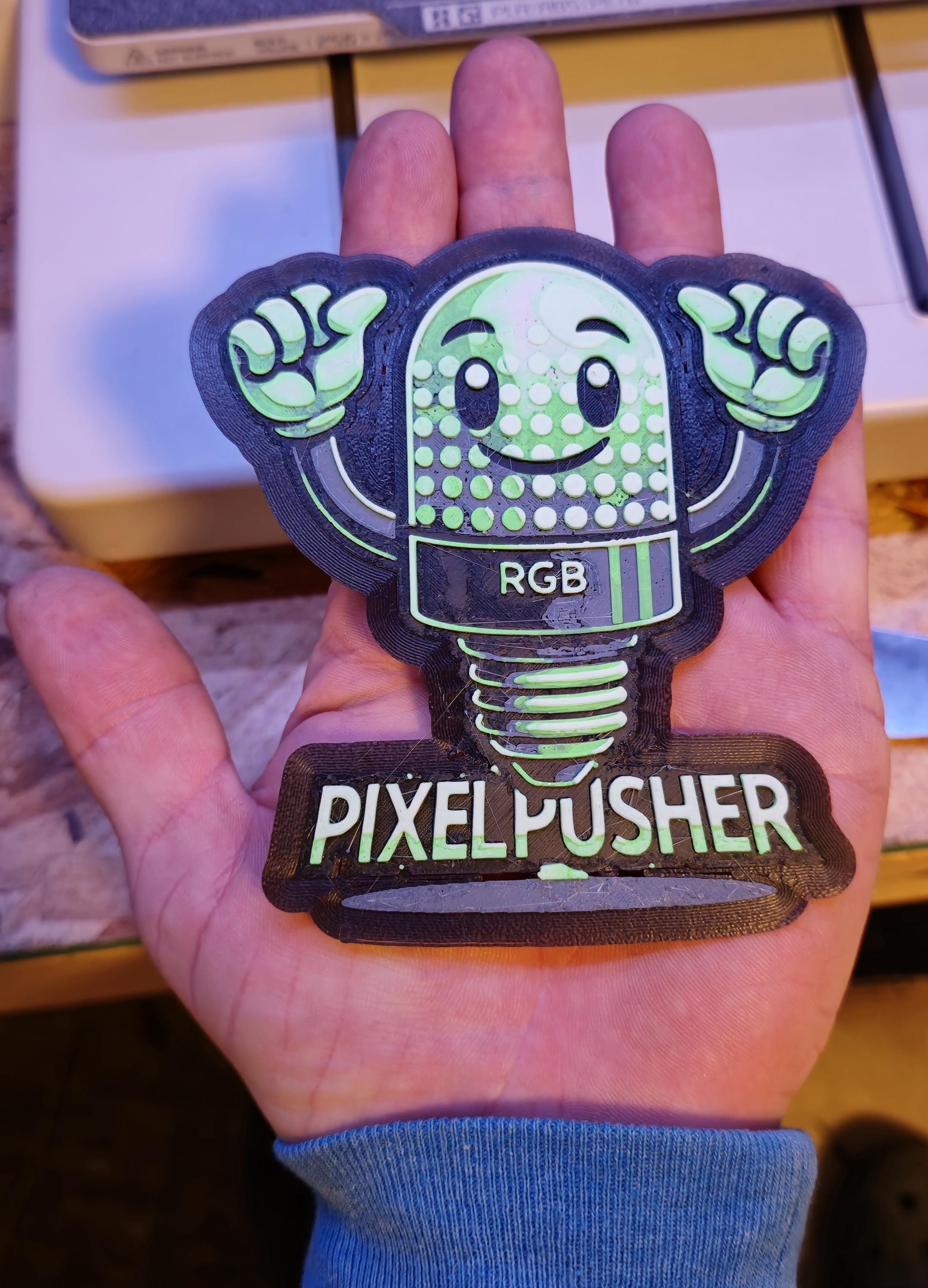 Pixel Pusher Cartoon Character Digital STL and 3MF File – 3D Printable ...