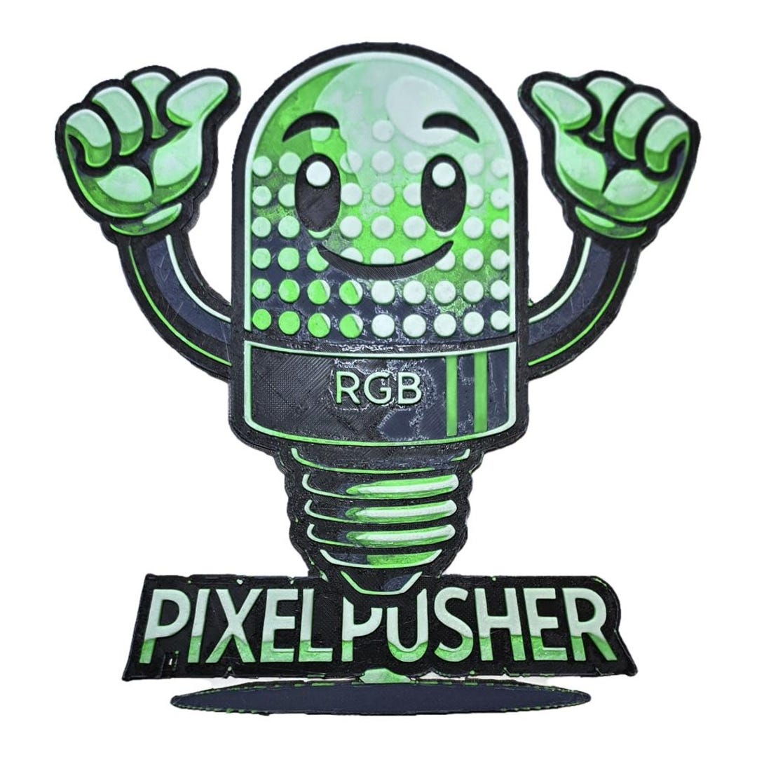 Pixel Pusher Sign 3D Printed Wall Art - Etsy