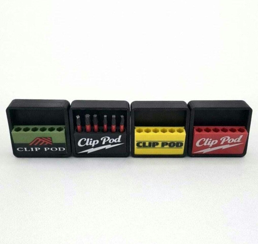 Clip Pod™ Bit Holder – Holds 6 Standard 2″ Screwdriver Bits | Pocket ...