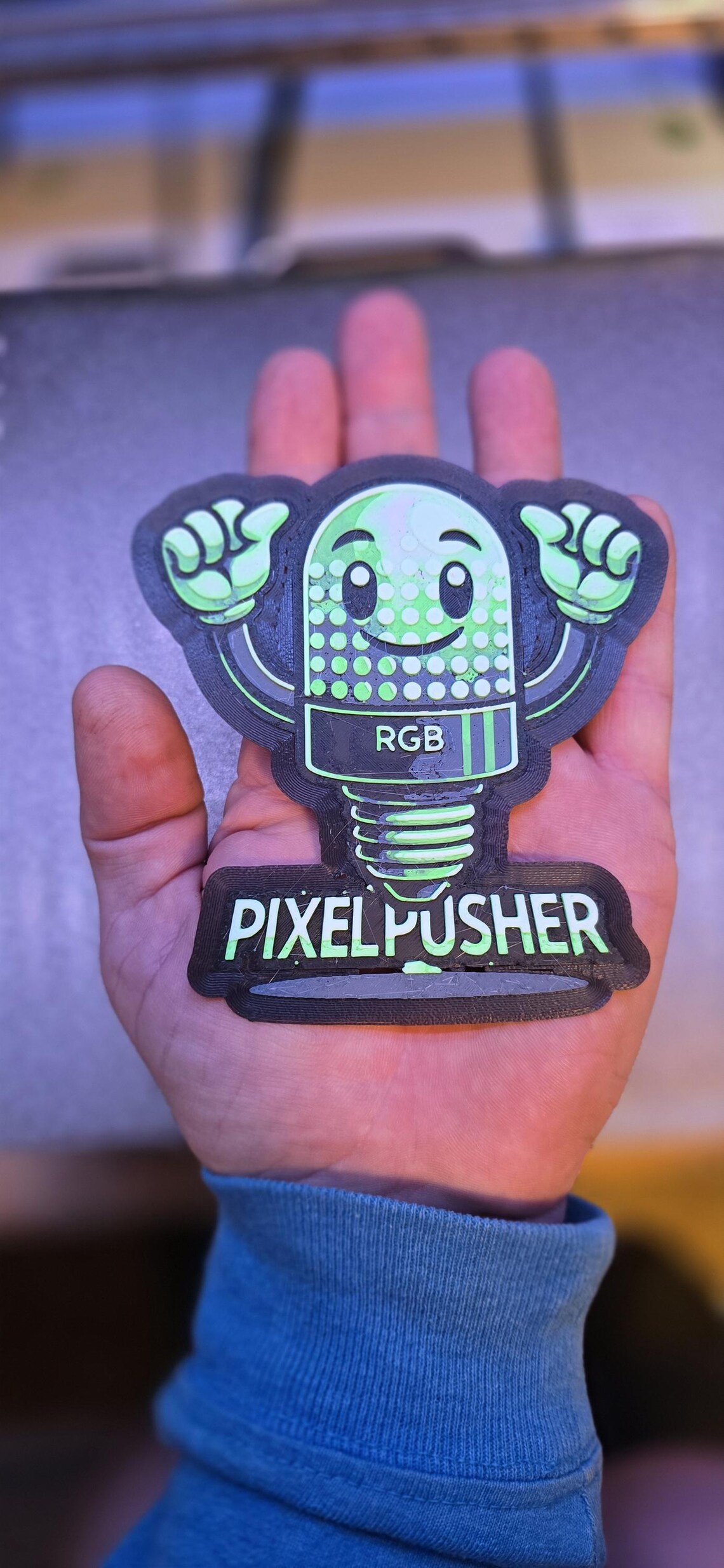 Pixel Pusher Sign 3D Printed Wall Art - Etsy