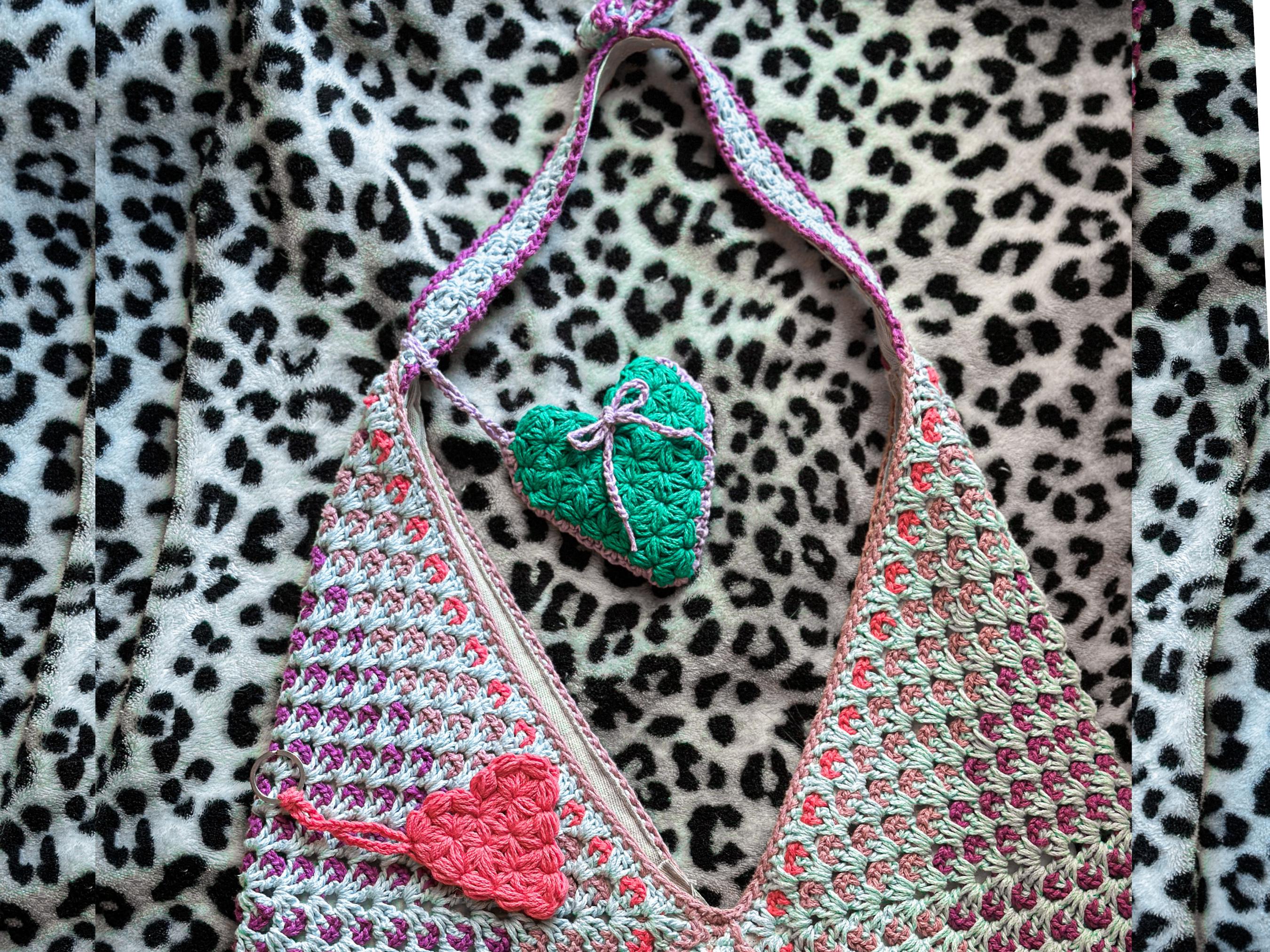 Jasmine Stitch Heart Crochet Pattern, Crochet Heart, Coasters, Keychain ...