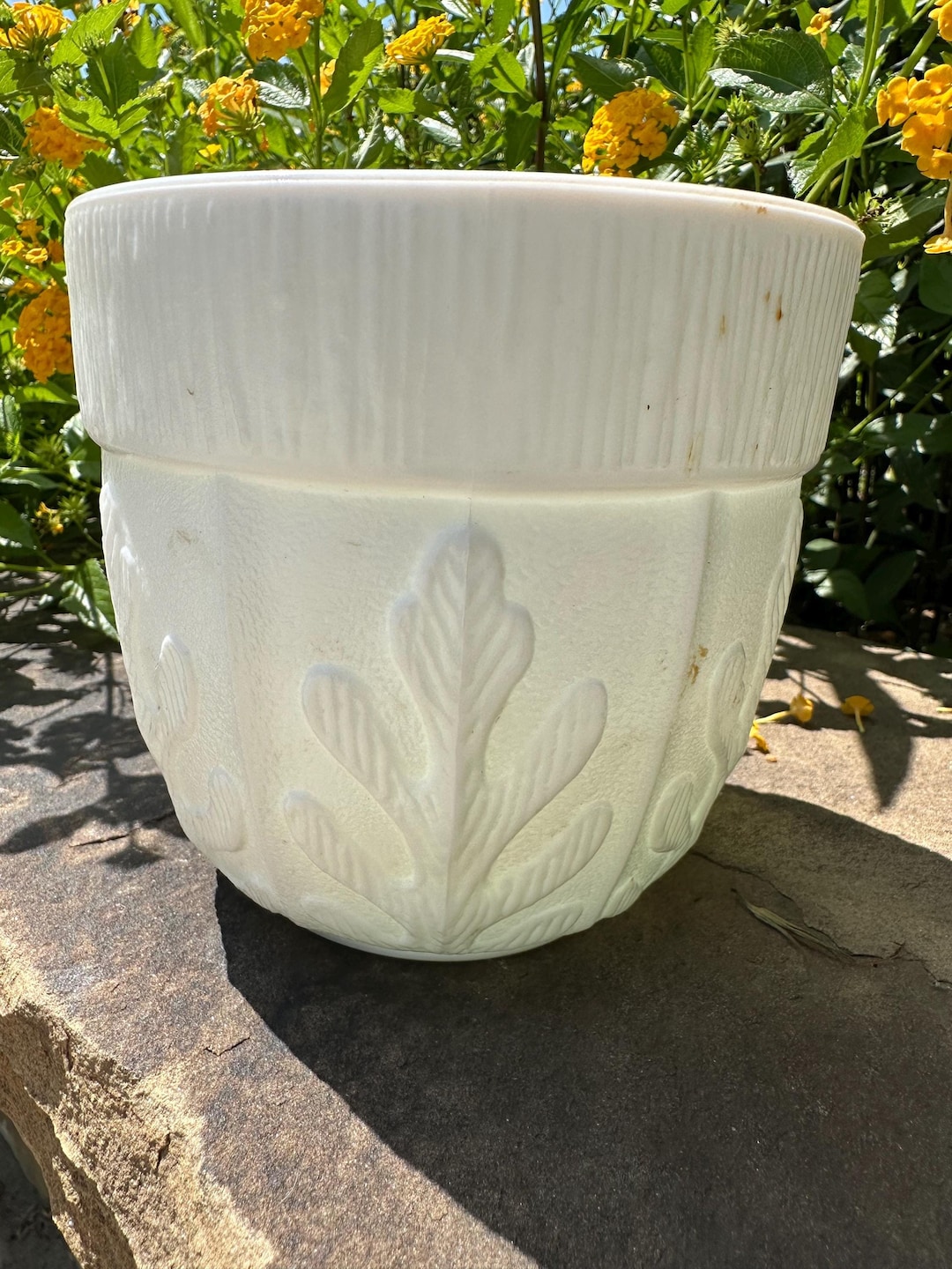 Vintage 1975 FTD Milk Glass Planter/pot - Etsy
