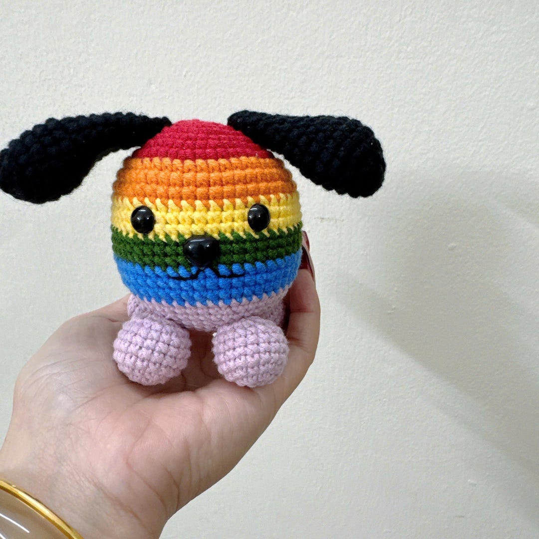 Crochet LGBT, LGBT Crochet, LGBT Dog Crochet, Dog Crochet, Mini Dog ...