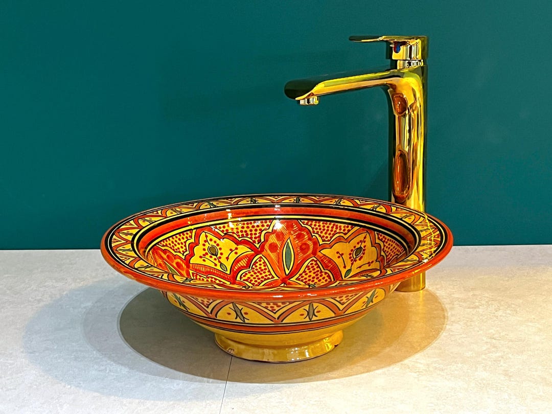 Moroccan Wash Bassin for Bathroom & Kitchen Vessel ,handmaded and Hand ...