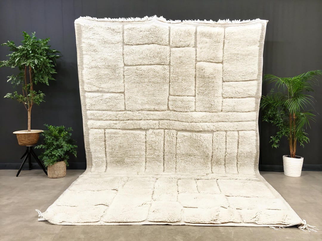 Customizable Beni Mrirt Rug Natural Wool Berber Patterns Soft Colors ...