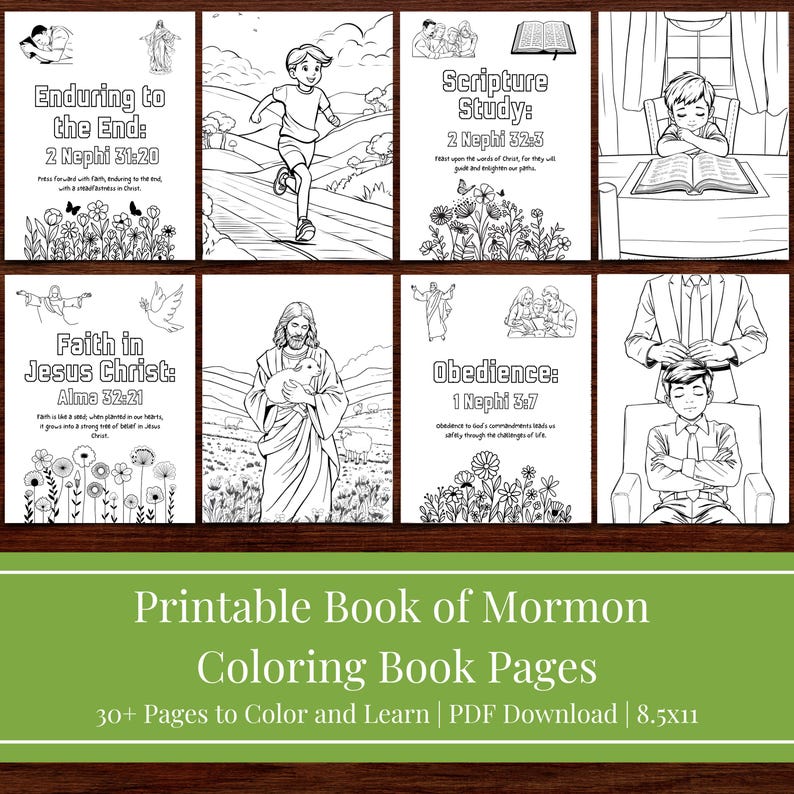 Book of Mormon Principles Coloring Pages for LDS Kids | PDF Download ...