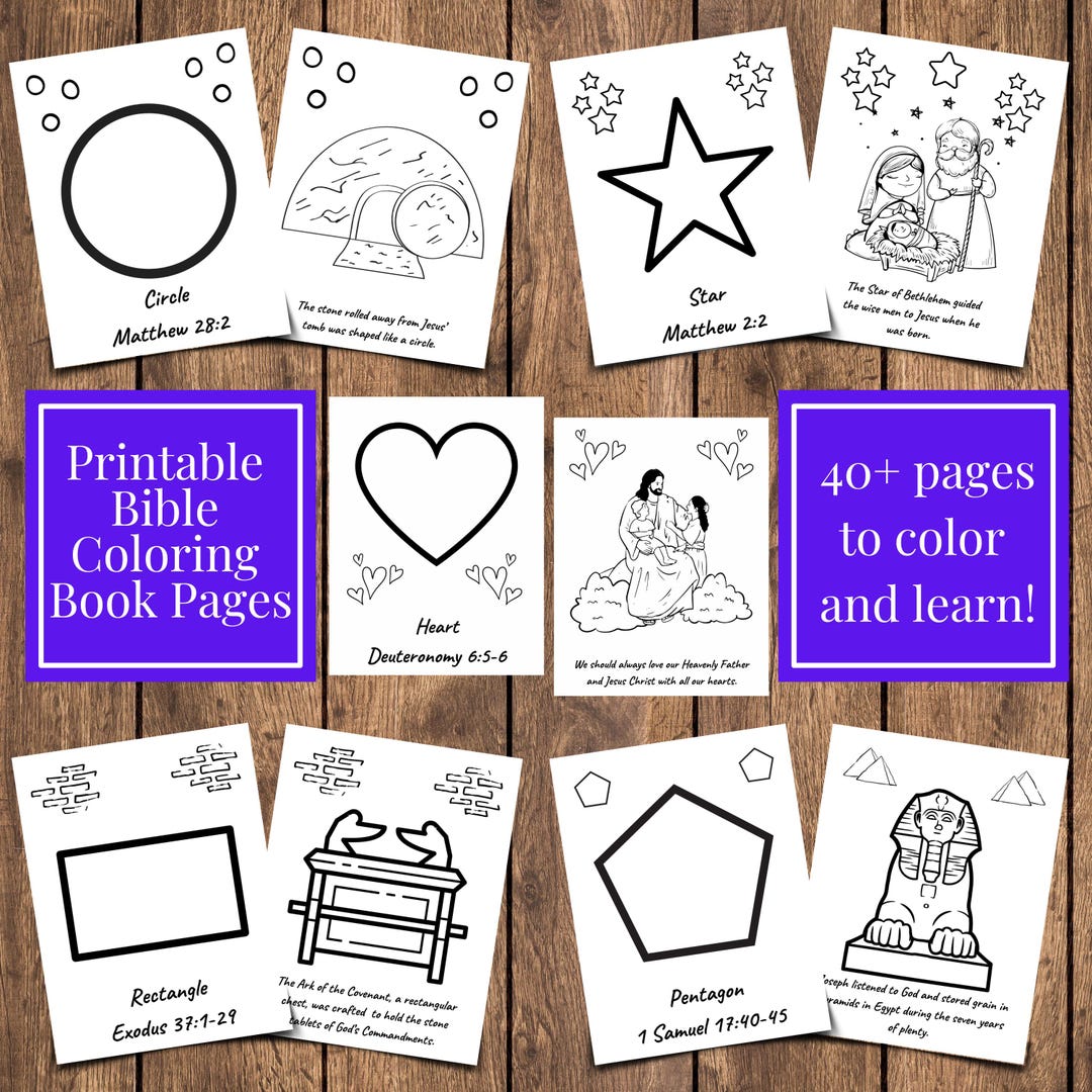 Bible Shape Coloring Pages for Kids | PDF Download | Teach Shapes With ...