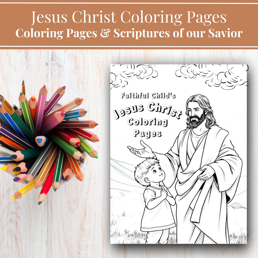 Jesus Christ Coloring Pages for Kids | Digital Download | Bible Kids ...