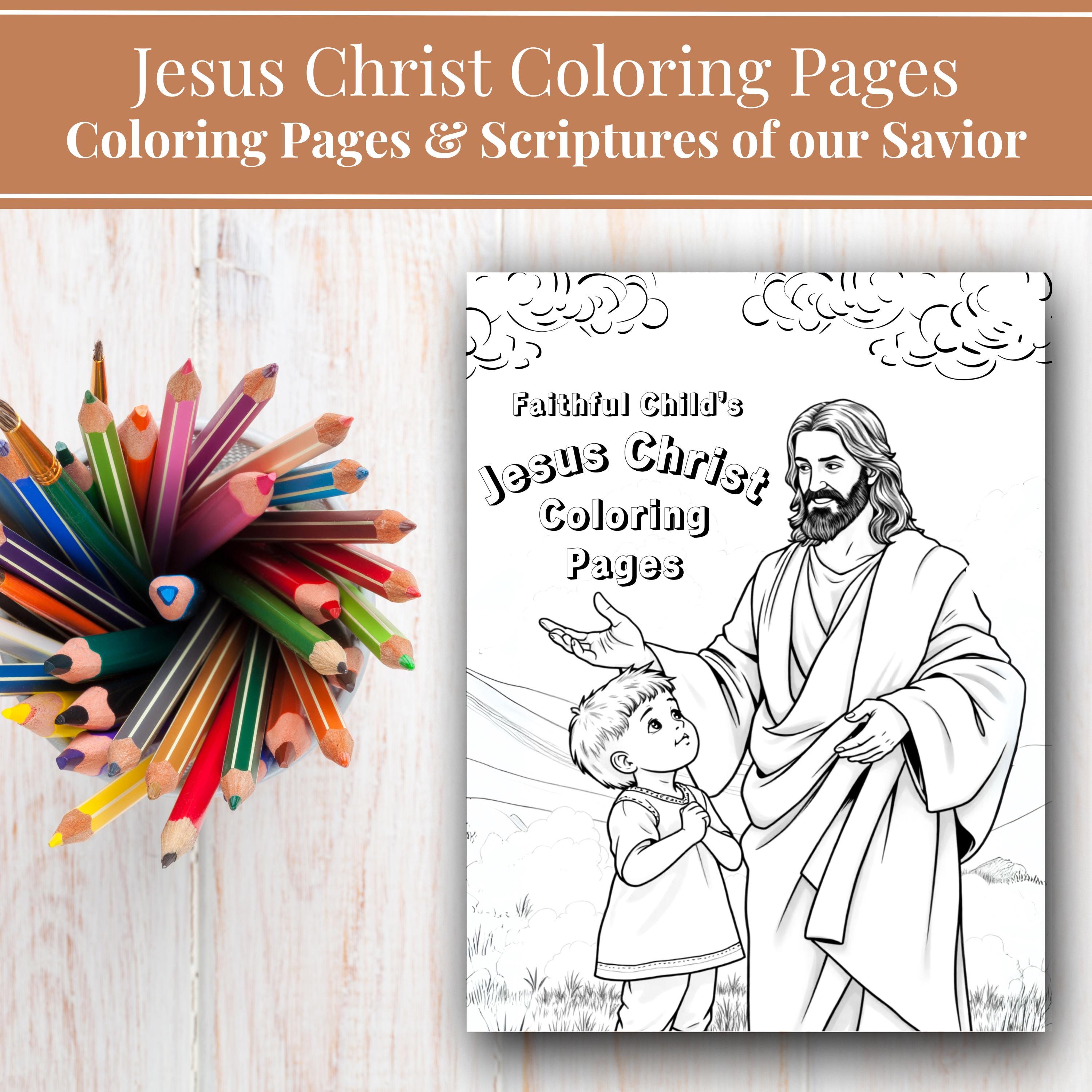 Jesus Christ Coloring Pages for Kids | Digital Download | Bible Kids ...