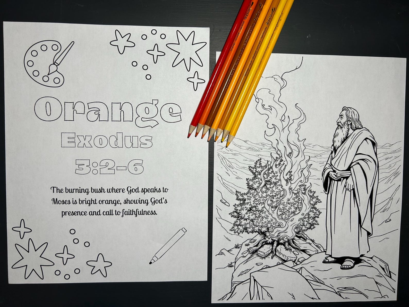 Bible Coloring Pages Set for Kids | Digital Download | Numbers, Shapes ...