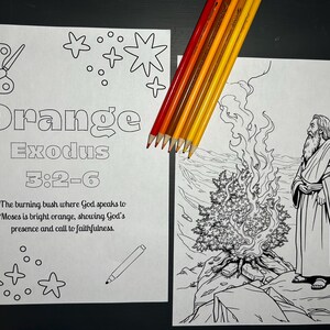Bible Coloring Pages Set for Kids | Digital Download | Numbers, Shapes ...