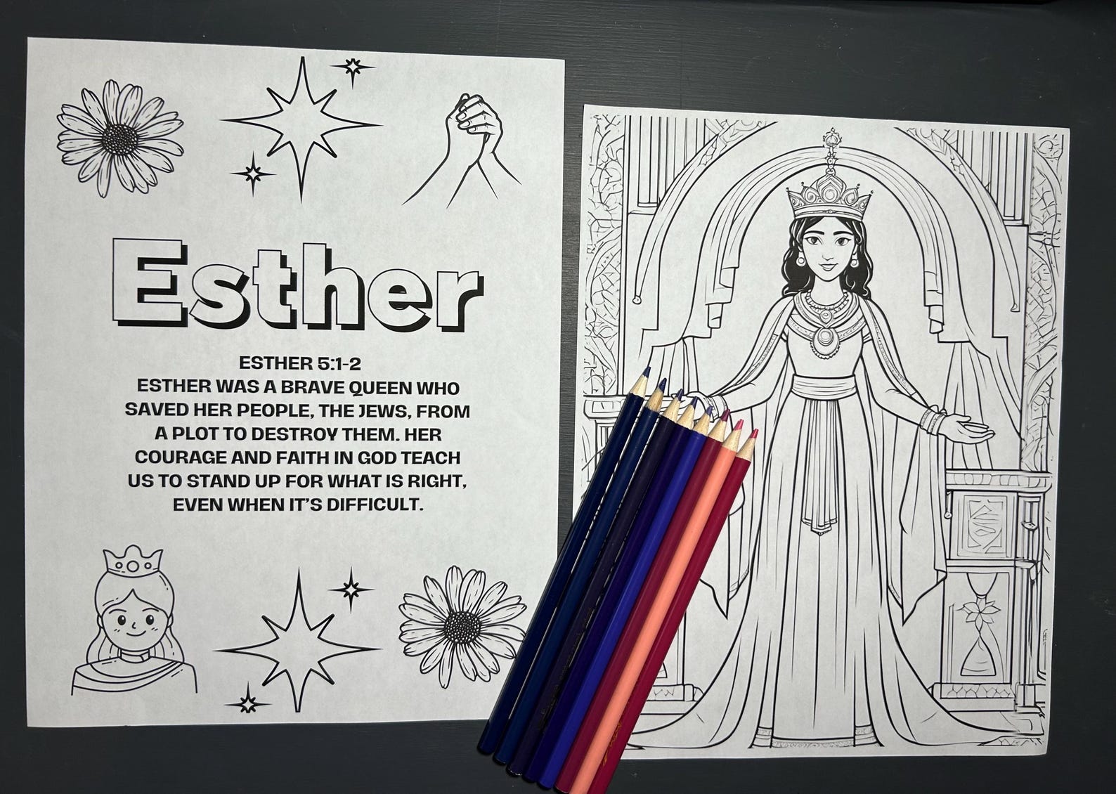 Bible Coloring Pages Set for Kids 24 Prominent Bible Characters Digital ...