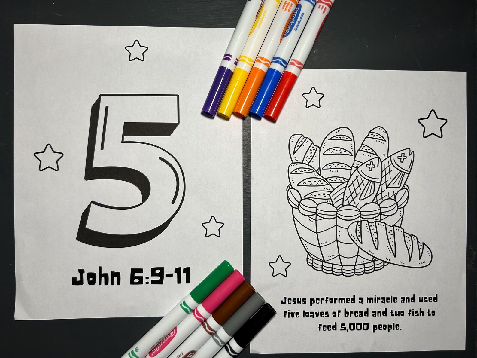Bible Number Coloring Pages for Kids Digital Download Teach Numbers ...