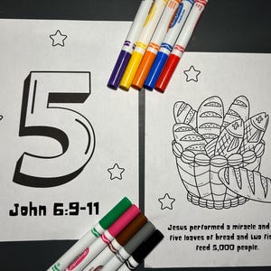 Bible Number Coloring Pages for Kids | Digital Download | Teach Numbers ...