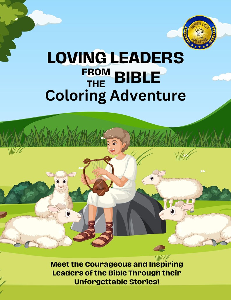 Bible Leaders Coloring Pages for Kids Digital Download Learn About ...
