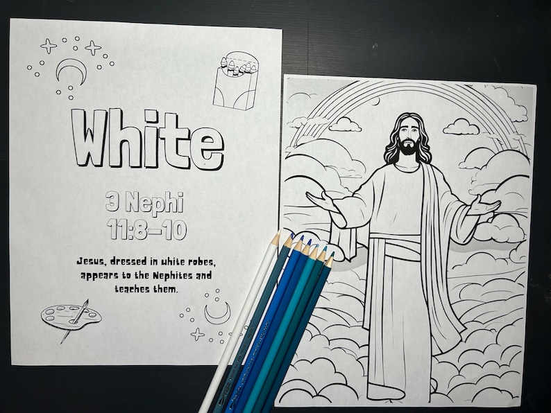 LDS Kids Colors Coloring Pages | Digital Download | Teach Colors With ...